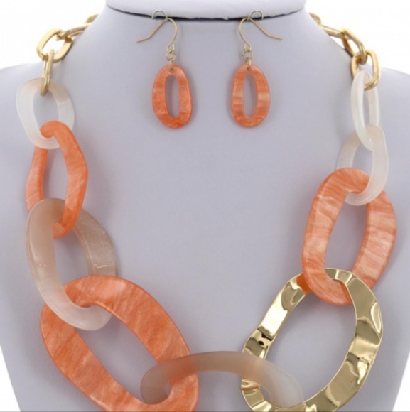 Jewelry | Link It Up Peach Set | Poshmark